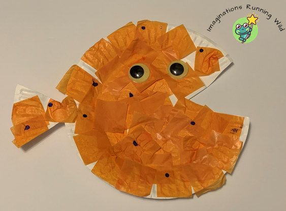 Paper Plate Flounder Craft -Imaginations Running Wild-