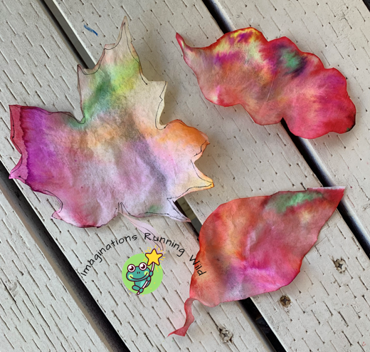 Coffee Filter Fall Leaves Craft -Imaginations Running Wild-
